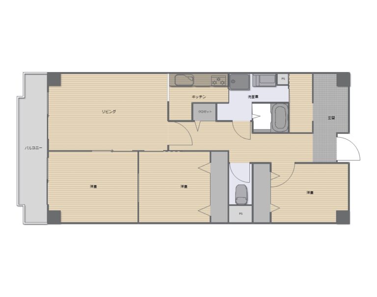 【売主物件】太陽の塔と観覧車が眺められる玄関広々収納豊富な最上階3LDK - ASOBI不動産 - 賃貸・売買・管理のご相談
